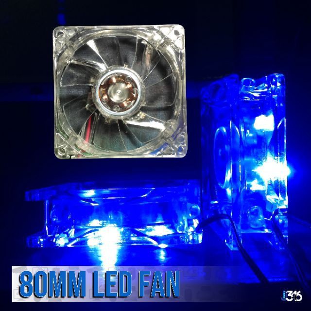 80mm CPU LED fan blue with Screws | Shopee Philippines