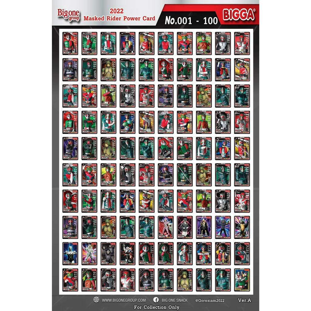 Full Set Of 100 Cards Bigga Red Ant Card 2022-Masked Rider Power By No ...