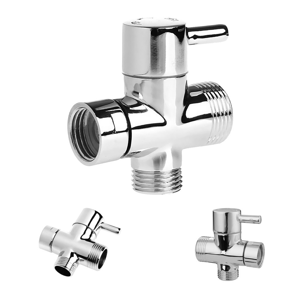 Bathroom Toilet T Adapter Switch Diverter Angle Valves Brass 3 Way ...