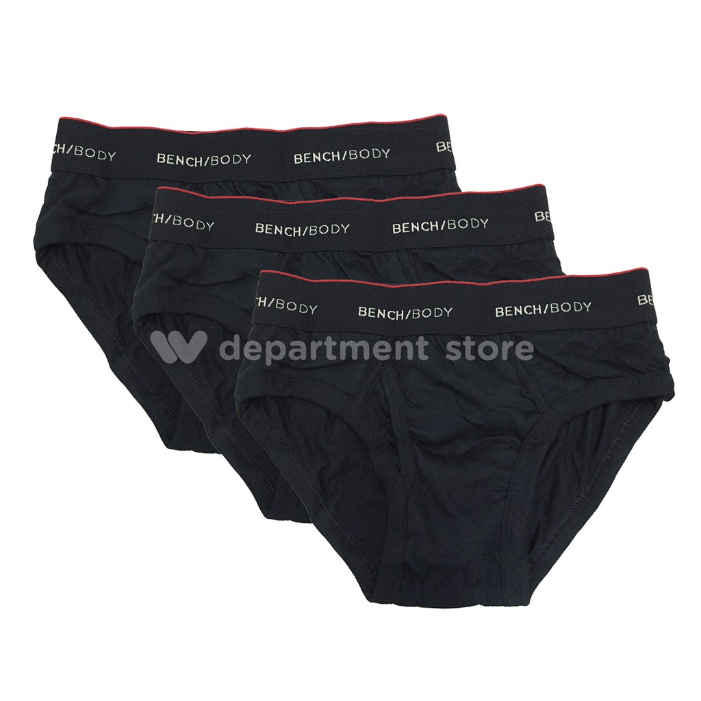 BENCH 100% Authentic Mens Classic Brief TUB0309BK4 3pcs | Shopee ...