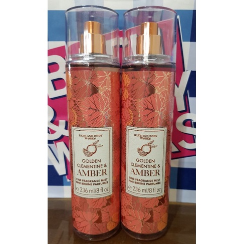 Bath & Body Works Golden Clementine & Amber Body Mist 236ml | Shopee ...