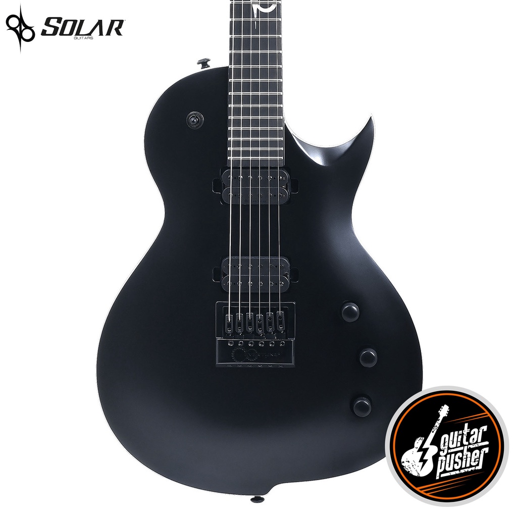 Solar Guitars Gc1.6C Carbon Black Matte Singlecut Electric Guitar ...