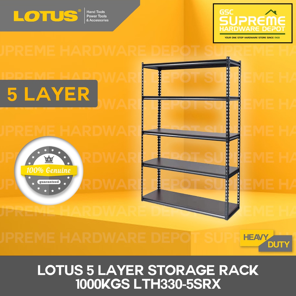 Lotus 5 Layer Boltless Storage Rack 1000kgs LTH330-5SRX | Shopee ...