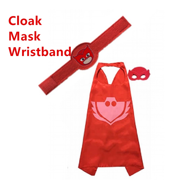 PJ Masks Cape Mask 3Pcs Set Gekko Owlette Catboy Cloak for Kids ...