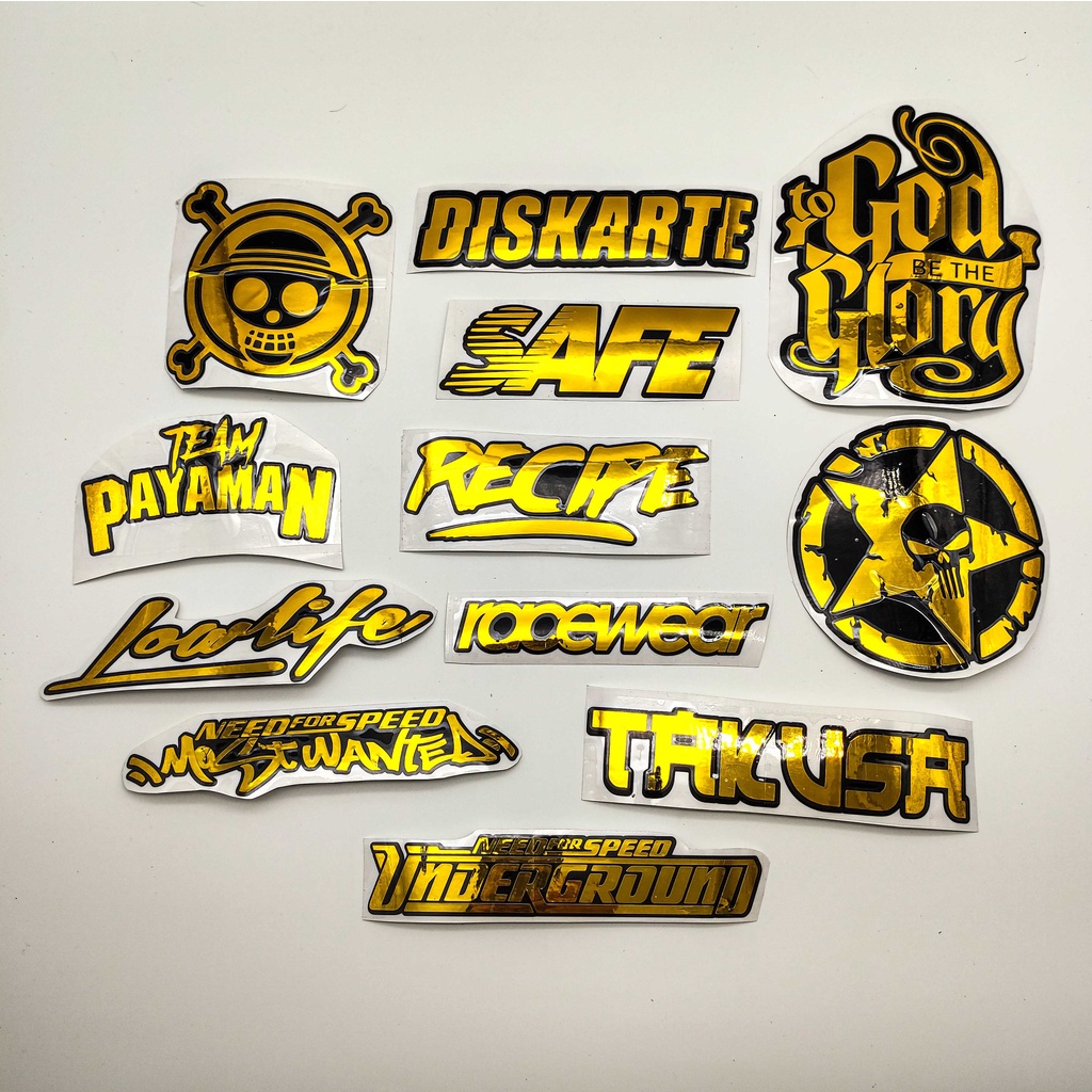 Motorcycle Stickers - Yayamanin Volume 3 (Gold cutout Decals) SAFE ...