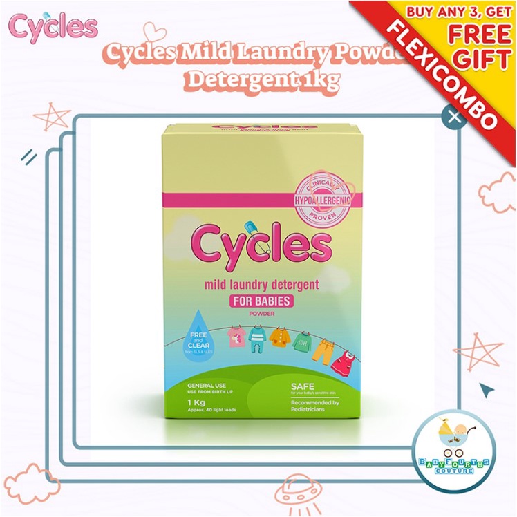 Cycles Mild Laundry Baby Powder Detergent 1kg | Shopee Philippines