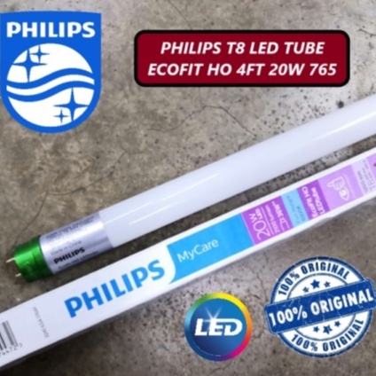 Extra BRIGHT+SIRIM PHILIPS T8 LED Tube EcoFit HO 4ft 20W 765 Kalimantang Lamp, Cool Daylight ...