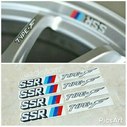 Ssr Type F Car Rim Sticker Decal Cutting Car Rim Sticker Jagonya ...