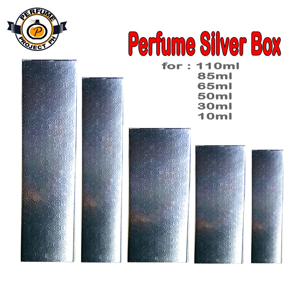 Perfume Silver Box for Packaging and wrapping sold per piece | Shopee ...