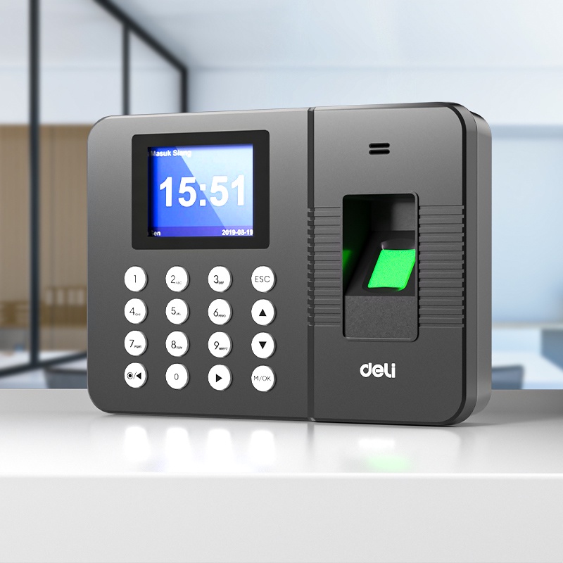 Deli Fingerprint Attendance Machine Fingerprint Recognition 2.4'TFT ...