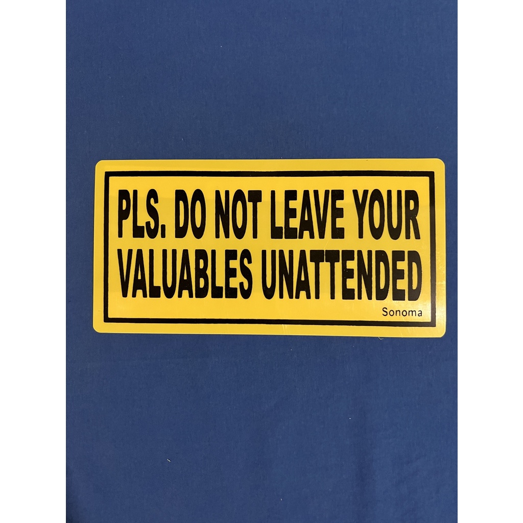 A-Mart High Impact Plastic Signage 4x8 inches Please Do Not Leave Your ...