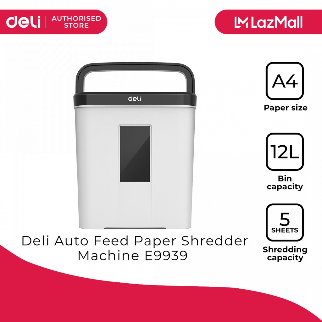 Deli Office- Auto Feed A4 Paper Shredder Machine E9939 [75109939] FbHr ...