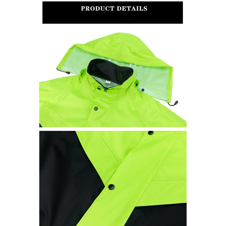 JBEE B-935 Advanced Raincoat Waterproof Jacket Motorcycle Raincoat ...