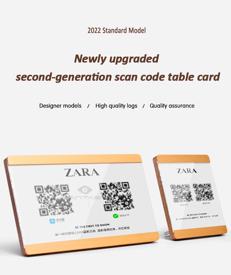 SVIAO Creative Solid Wood QR Code Table Card Display Ad Photo Frame ...