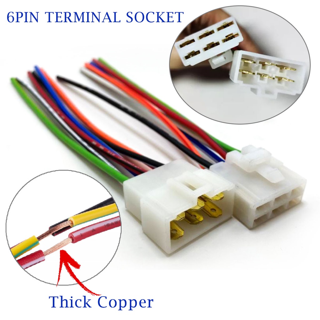 6PMF 6 Pin Male Female Wire Socket Wire Cord Connector Plug Socket with ...