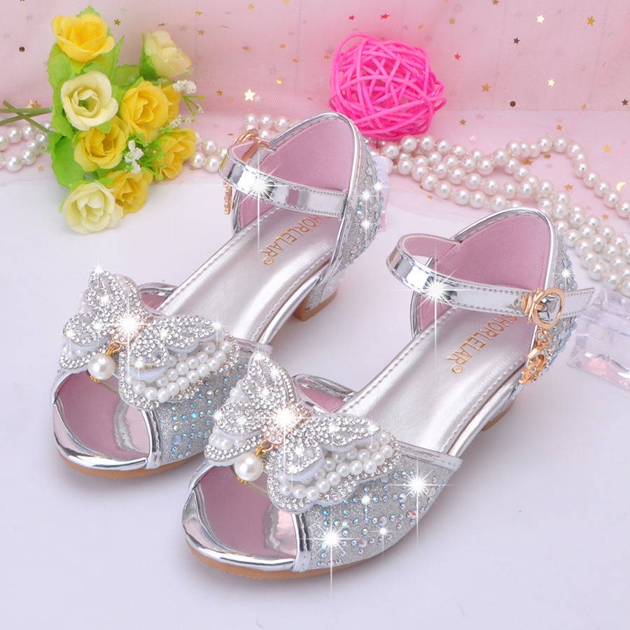Sandals for kids girls heels princess Girls sandals new fashion, princess princess in summer ...
