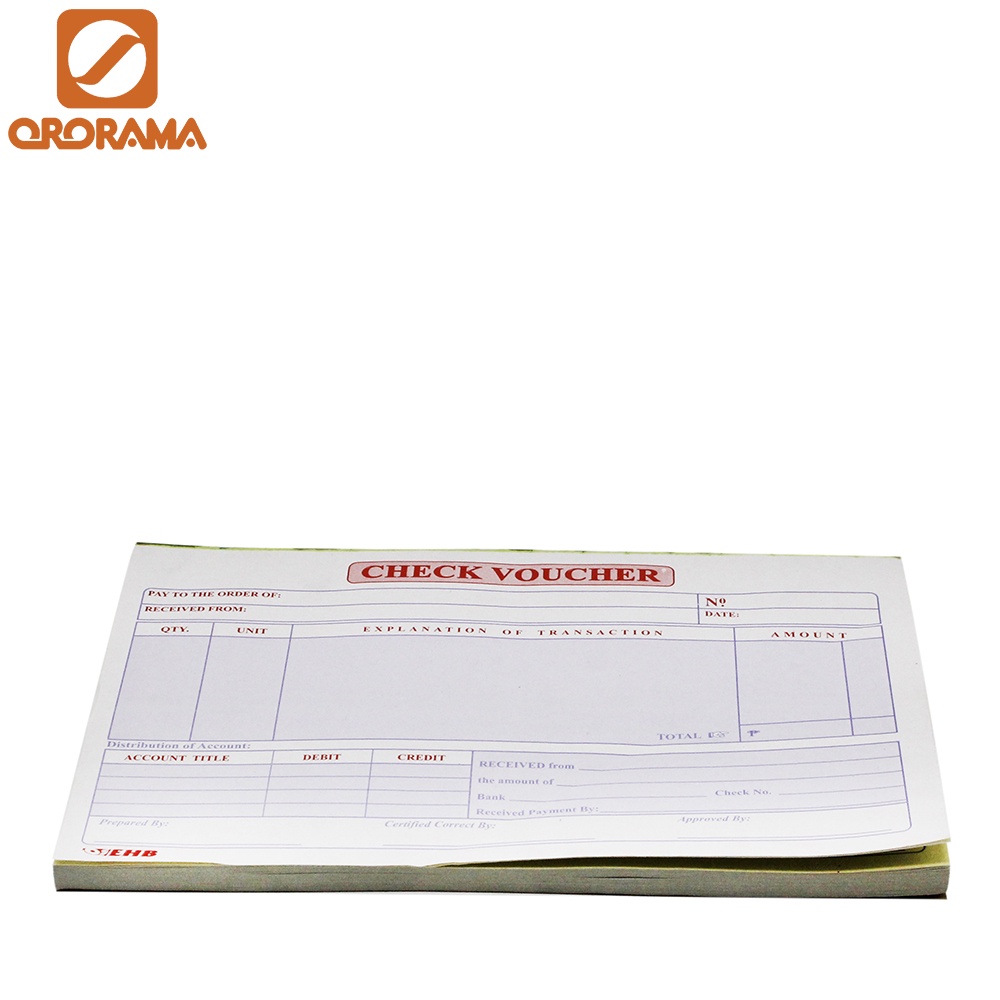 Check Voucher with Duplicate Yellow Horizontal Big With Out Number 20cm ...