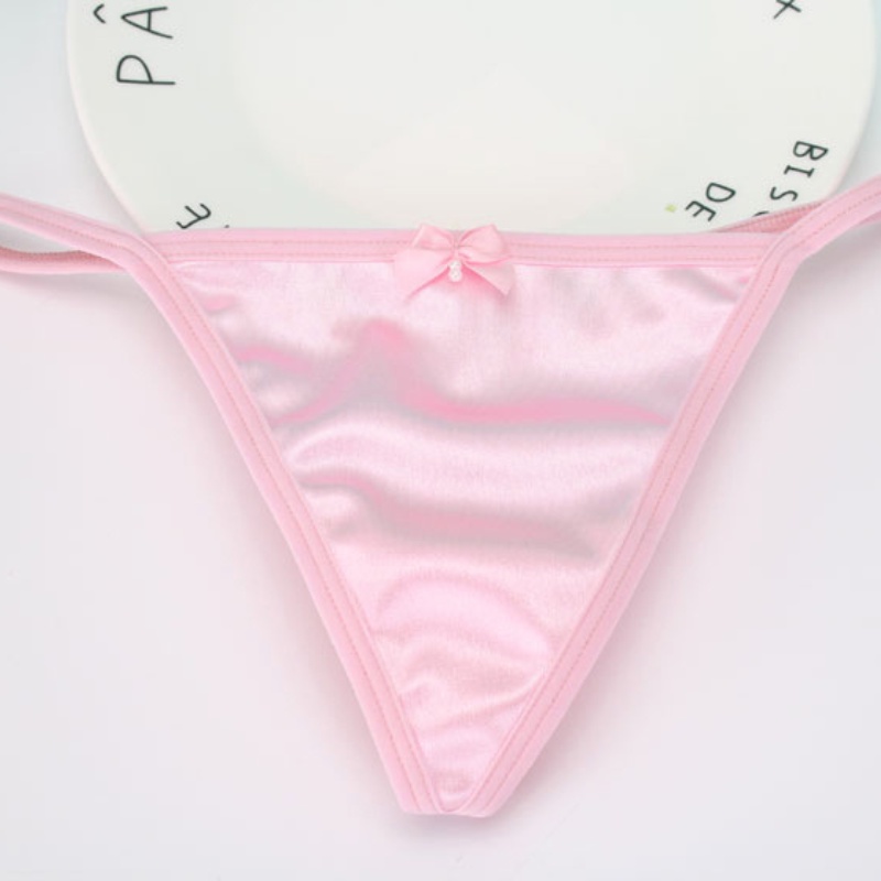 Japanese Luxury Seamless Satin Thongs Women's Comfy G String Sexy T ...