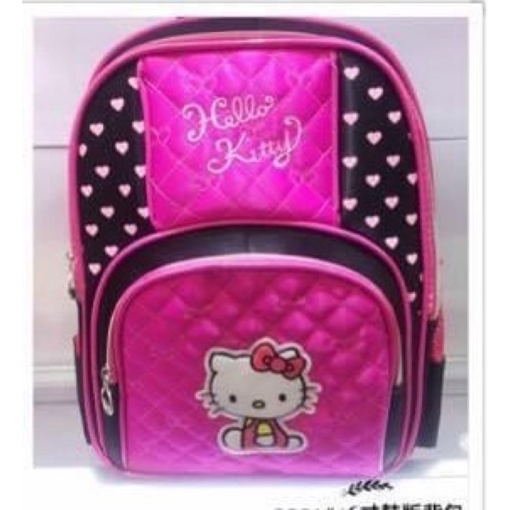 Cartoon hello kitty school backpack 16inch | Shopee Philippines
