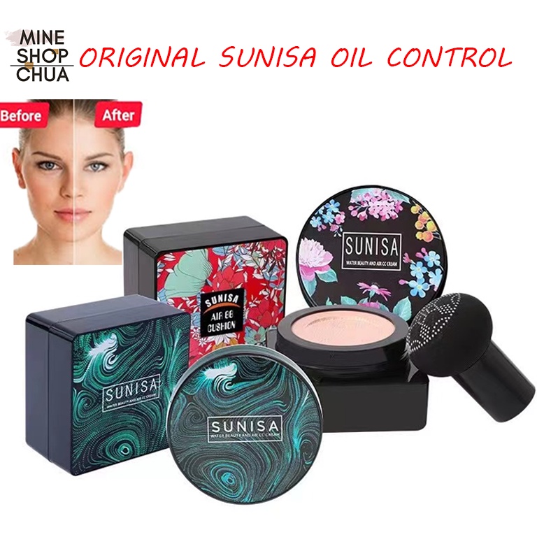 SUNISA Foundation Mushroom Head Air Cushion Waterproof BB Cream Frost Concealer Oil Control Face ...
