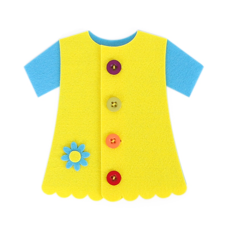 Children Montessori Zipper Buttons Toy Learn To Wear Clothes Fine Motor ...