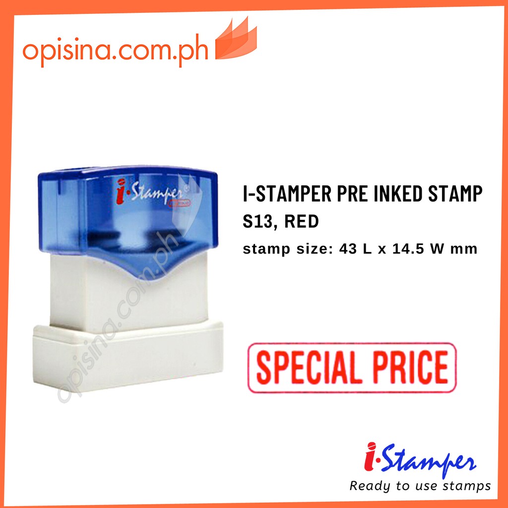 I-STAMPER PRE INKED STAMP S13 SPECIAL PRICE (RED) | Shopee Philippines