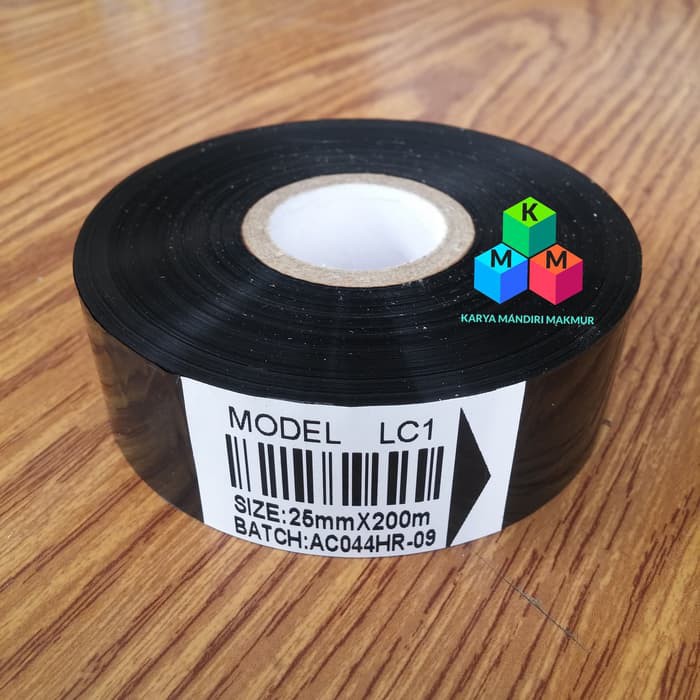 Ribbon TAPE / INK RIBBON FOR CODING MACHINE SIZE 25mm x 200 meters LC1 ...