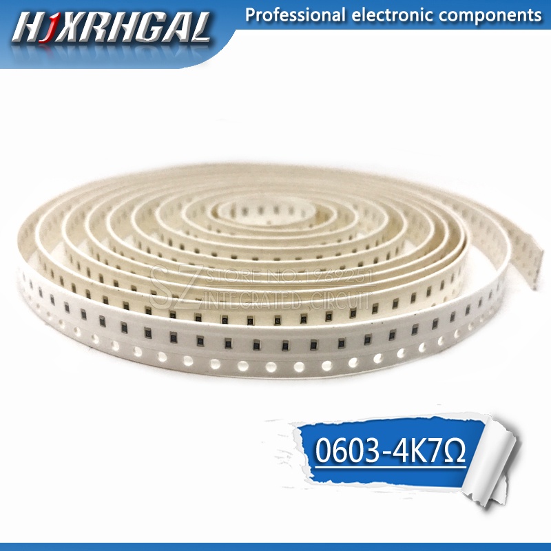 300PCS 0603 Chip Fixed Resistor SMD Resistor 4.7K ohm 4K7 472 hjxrhgal ...