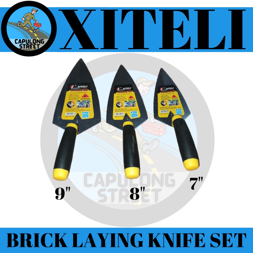 Capulong Street Xiteli Brick Laying Knife Set 7'' 8'' 9'' Kutsara pang ...