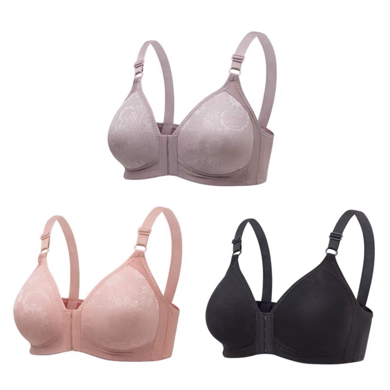 Push Up Bra Front Button Bra Fashion Sexy Sports Bra Wireless Plus Size ...