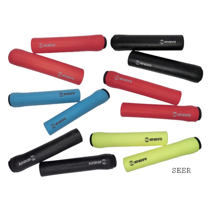 SEER PRO LOCKED 100% MOUNTAIN BIKE SILICONE GRIPS BICYCLE 1PAIR ...
