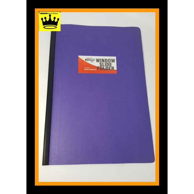 1Pack ADVANCE WINDOW SLIDE FOLDER 14PTS LONG (12pcs) Assorted color ...