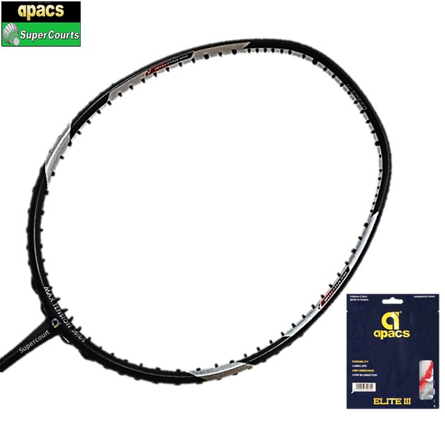 Apacs Lethal 10 Install Apacs Elite III String Badminton Racket -Grey ...
