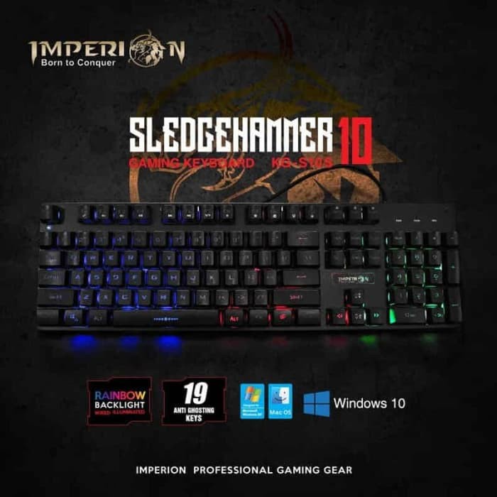 Gaming Keyboard Imperion sledgehammer 10 Fullsize Rainbow backlight ...