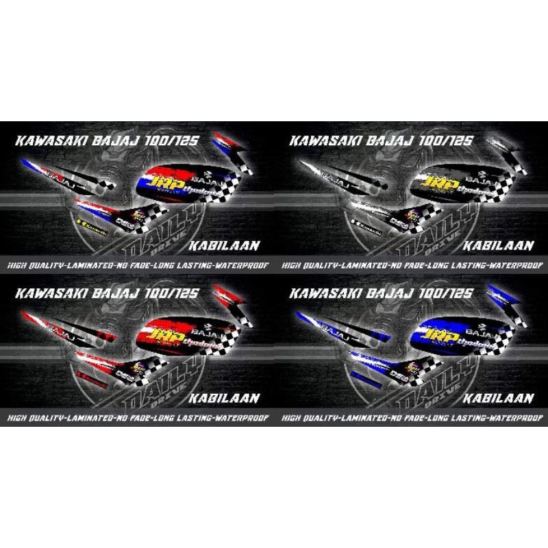 KAWASAKI BAJAJ CT-100&125 STOCK SIZE DECAL(JRP THAILAND DESIGN ...