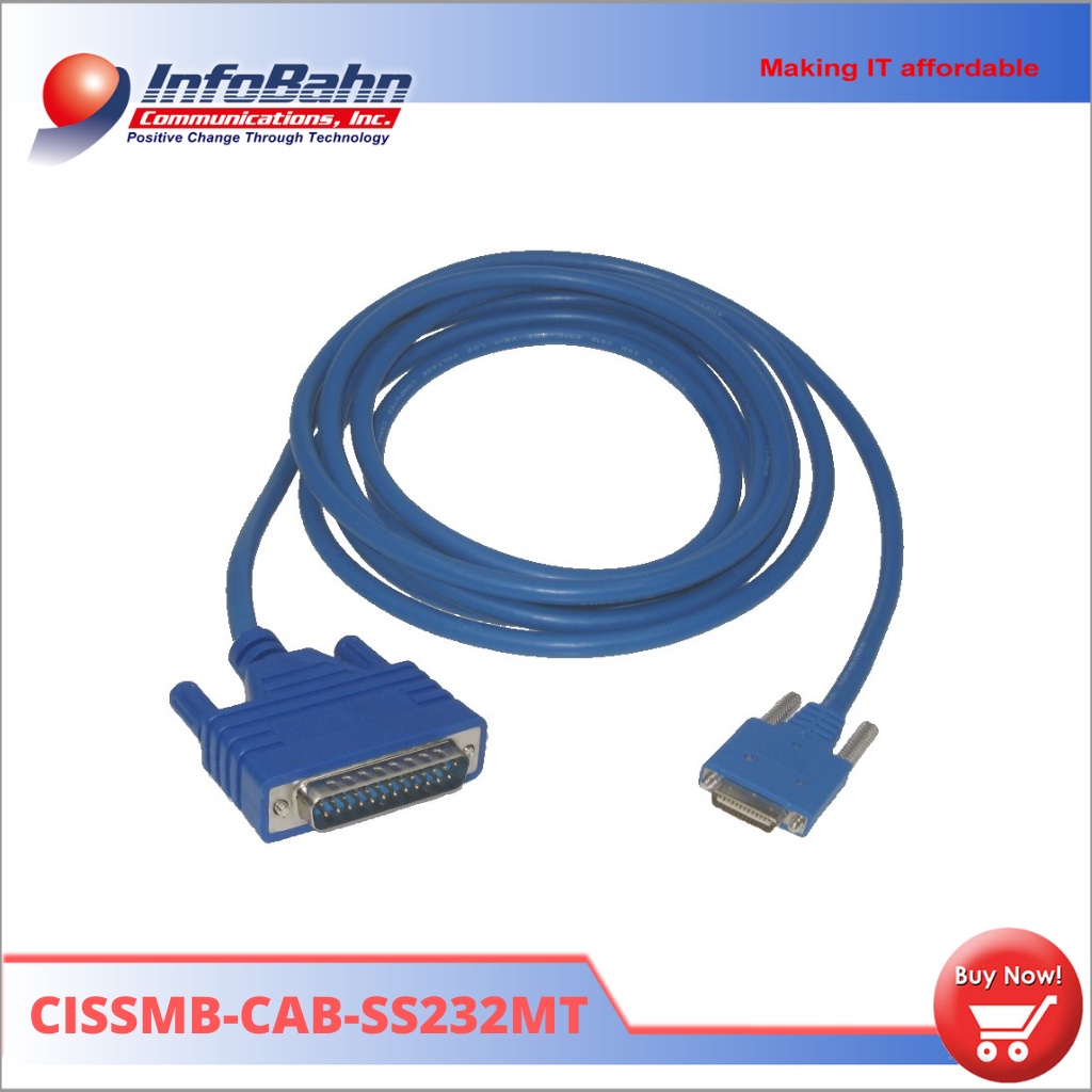 Cisco Smart Serial To Db25 Rs232 Dte Male 10ft Cable 72-1431-01 Cab-Ss ...