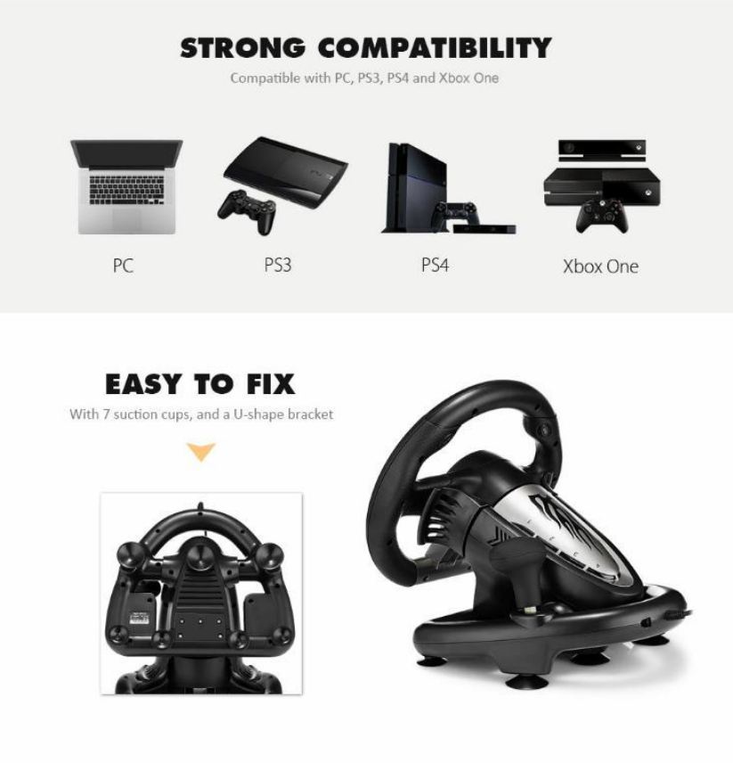 PXN V3 Pro Racing Wheel With Stick + Paddle Shifter, Automatic Drive ...