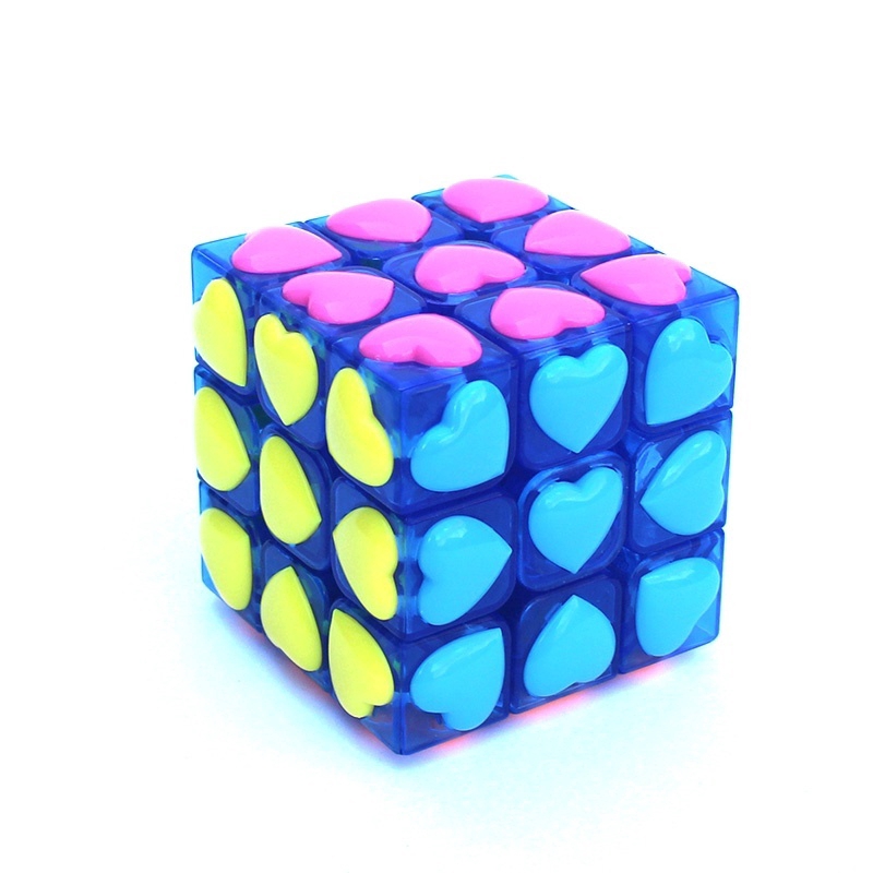 3x3 Cube Love Shape Magic Game The Puzzle Ultra Smooth Twist Cube Toy ...