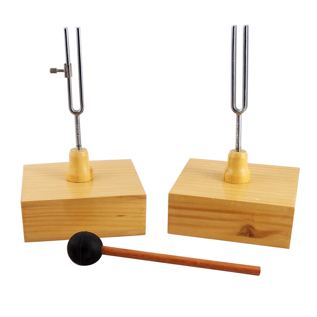 Tuning Fork Set Of 2 with Wooden Percussion (Resonance Box with 2 Sets ...