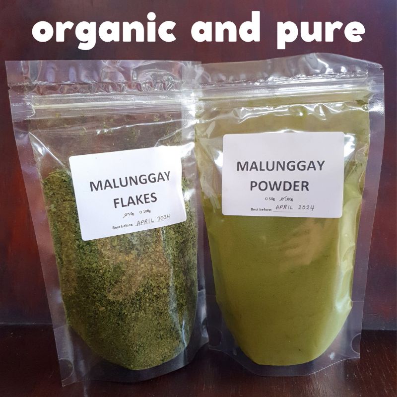 Organic and Pure Malunggay Flakes and Malunggay Powder | Shopee Philippines