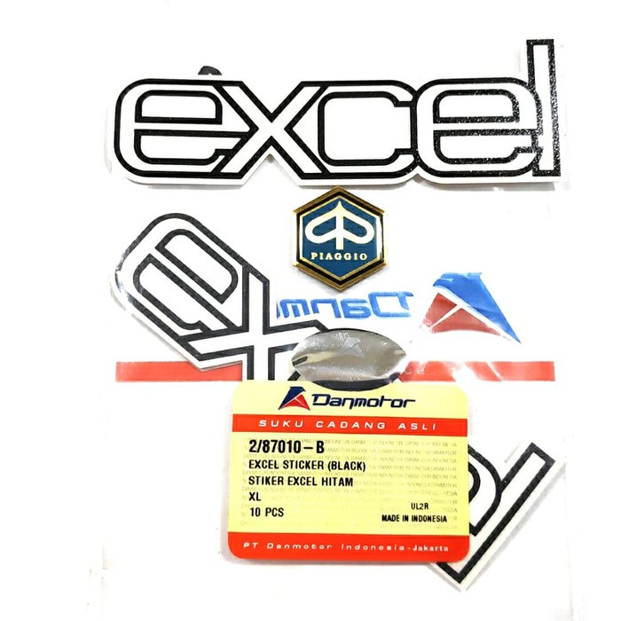 [100% Original] Vespa Excel Danmotor Rear Box Fender Emblem Sticker ...