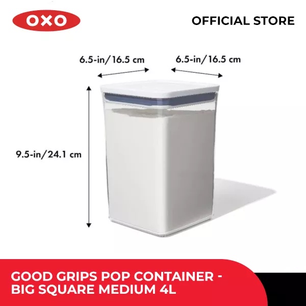 OXO Houseware Good Grips POP Container - Big Square (4L) | Shopee Philippines