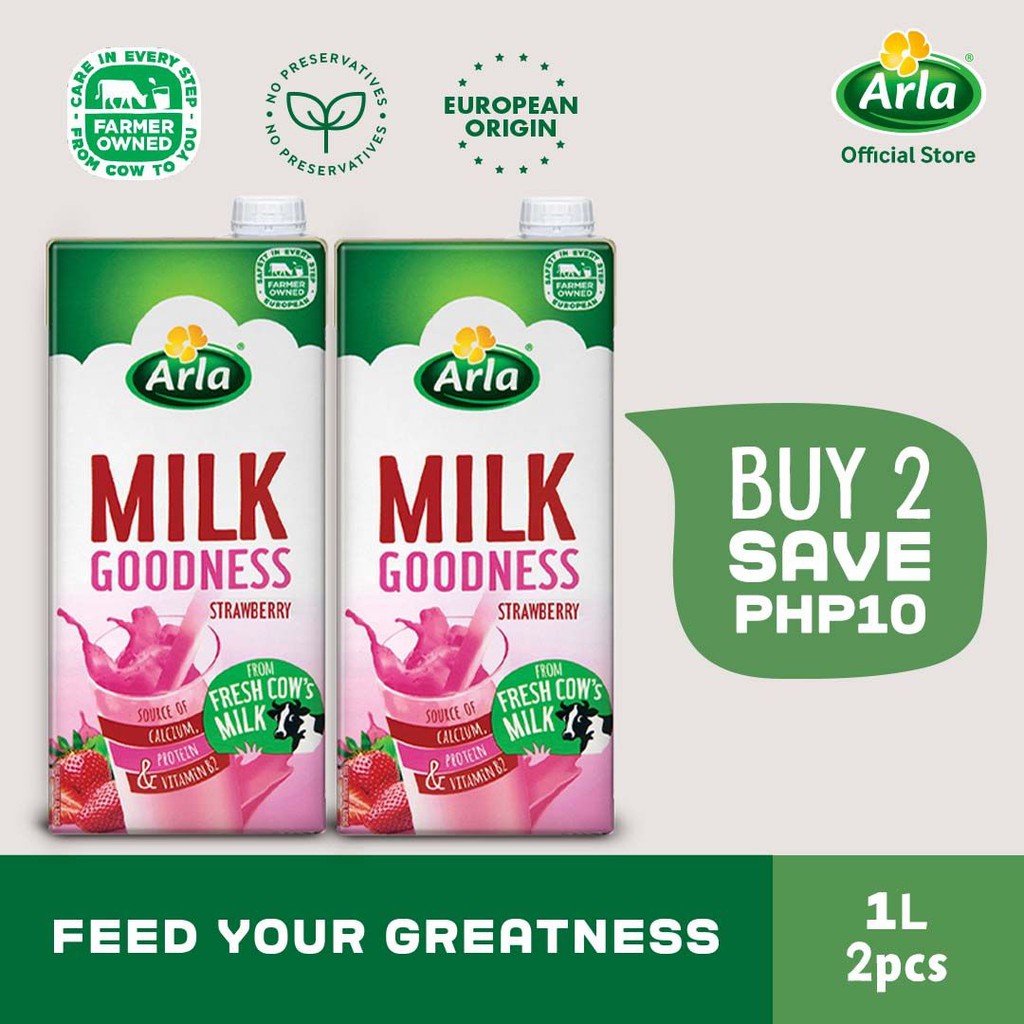 Arla Strawberry Milk 1L 2-Pack | Shopee Philippines