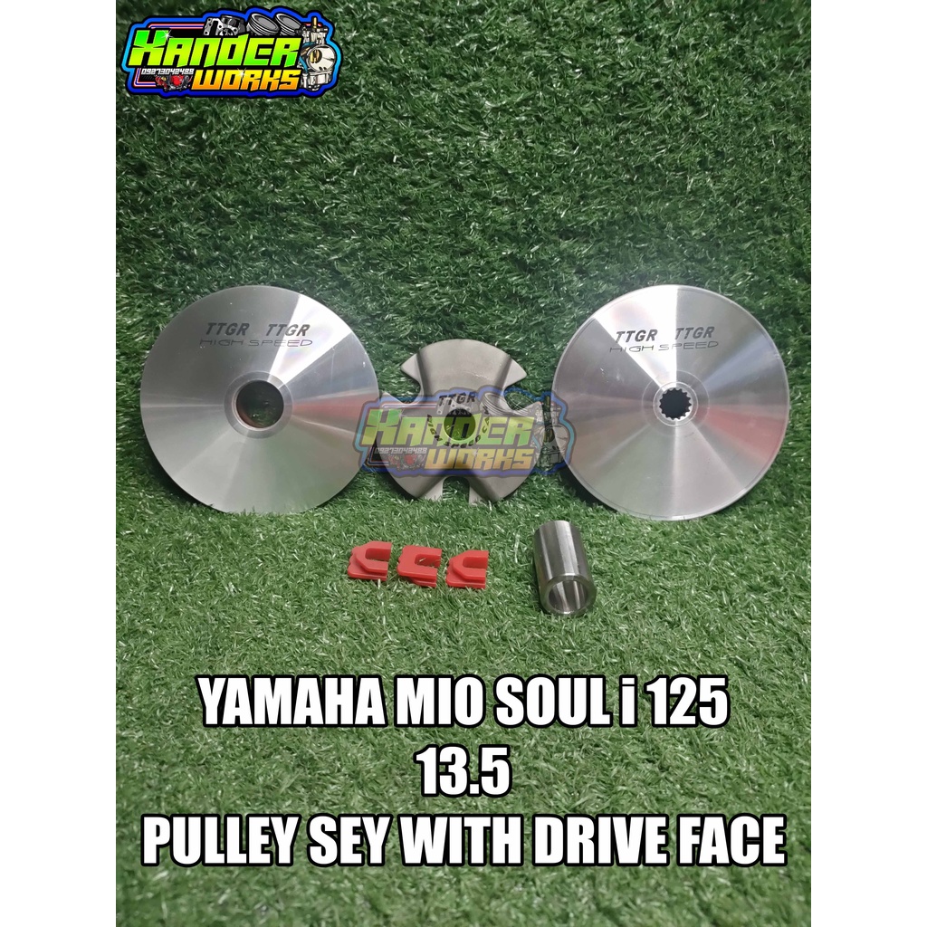 TTGR YAMAHA MIO SOUL i 125 13.5 DEGREE PULLEY SET WITH DRIVE FACE ...