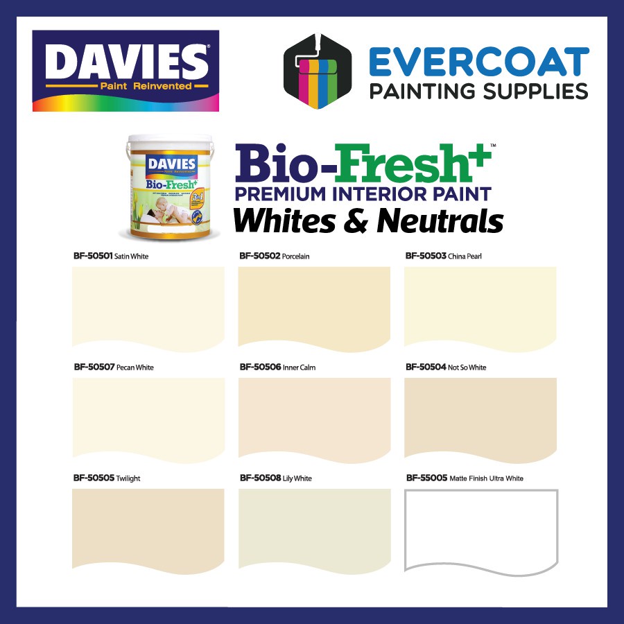 Davies Paints BioFresh 4-Liters ( Whites & Neutrals) | Shopee Philippines