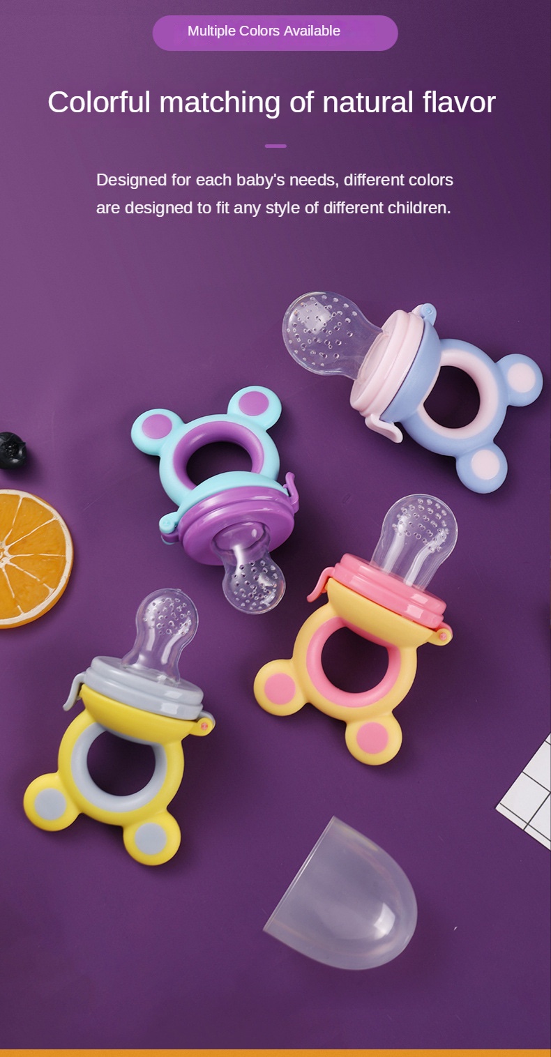 Baby Pacifier Infant Silicone Teether Fruit and Vegetable Complementary ...