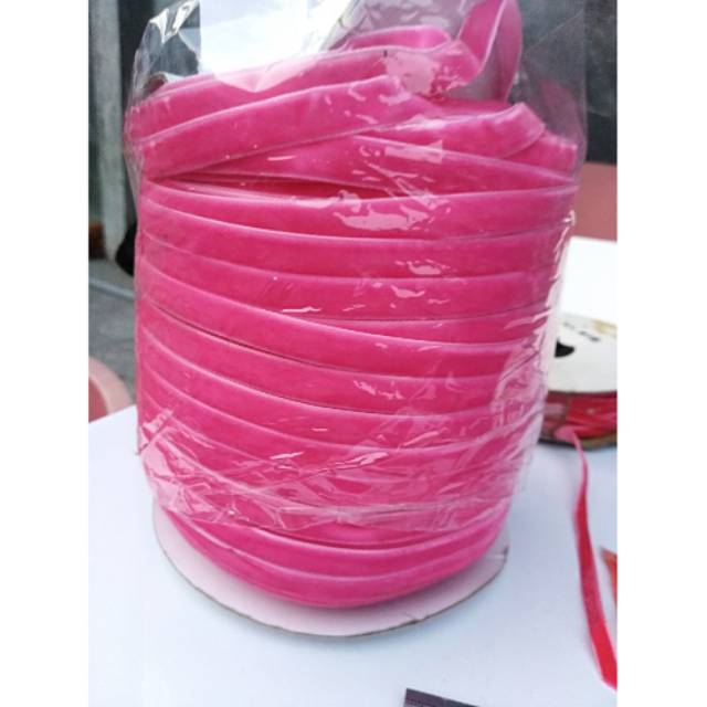 Pink Velvet Rope 1cm (roll 200yards) | Shopee Philippines