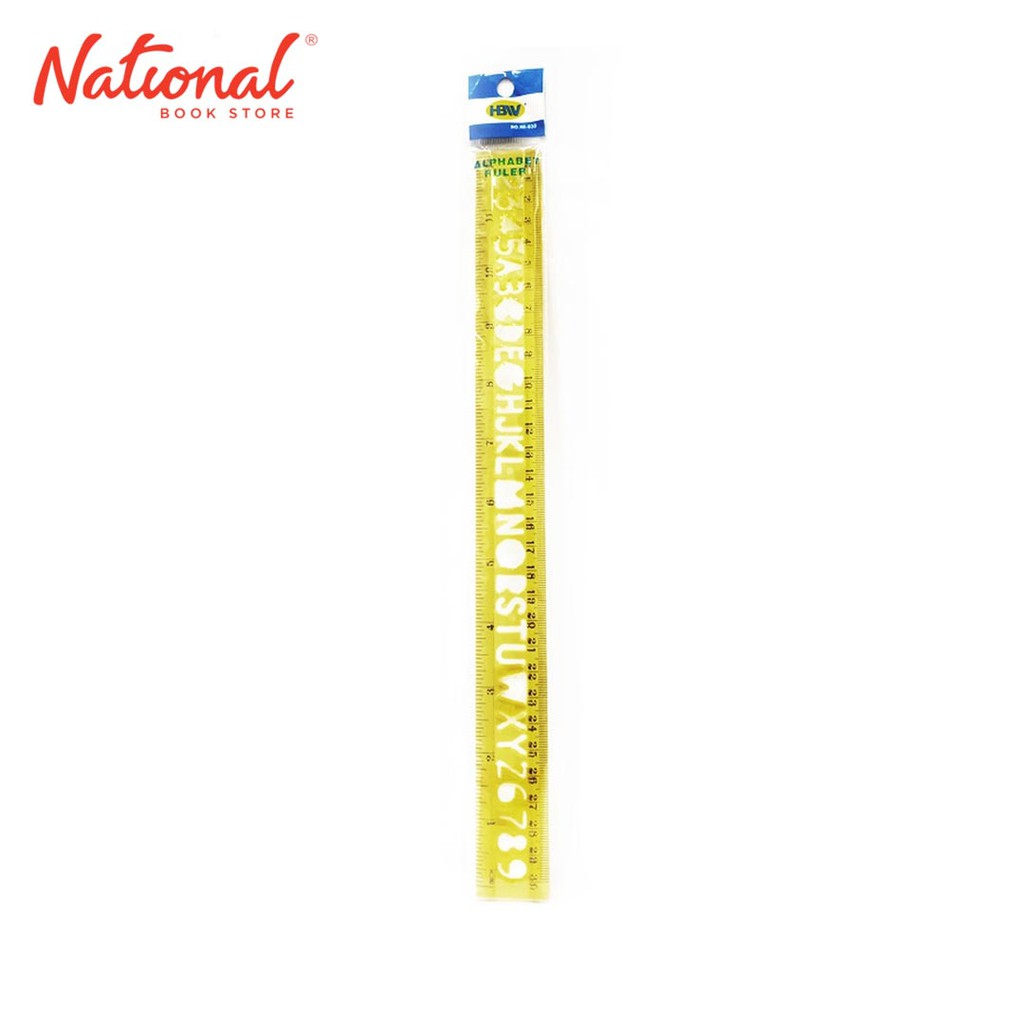 Plastic Ruler 12In With Lettering Guide Small National Book Store ...