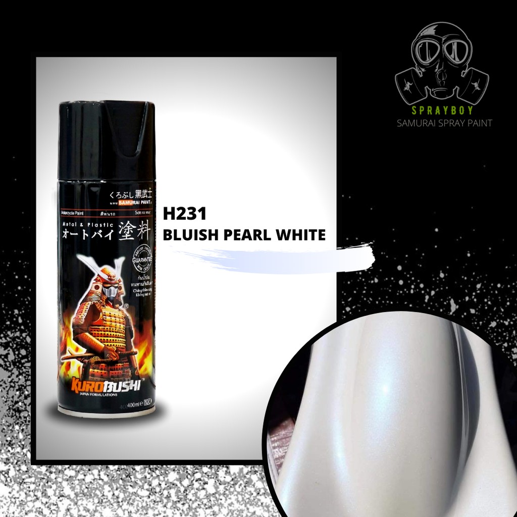 H231* BLUISH PEARL WHITE SAMURAI SPRAY PAINT 400ML | Shopee Philippines