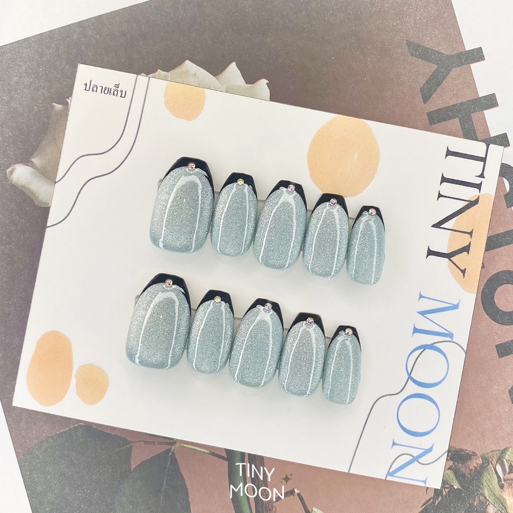 Handmade Quality Real Gel Nails 1 Set Crystal Ball Blue Miss/Can Choose ...